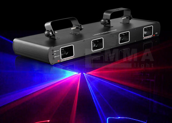 4 Lens DMX  Laser Beam Lights 420mW , Red Blue Laser Light