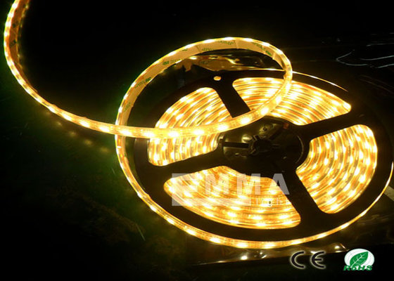 UL DC12V SMD3528 Yellow Flexible Led Strip , Flexible Led Light Strip