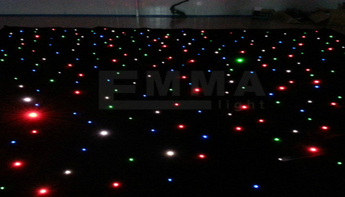 Black Starcloth LED Curtain RGBW Light  DJ Disco Star Cloth Wedding DMX