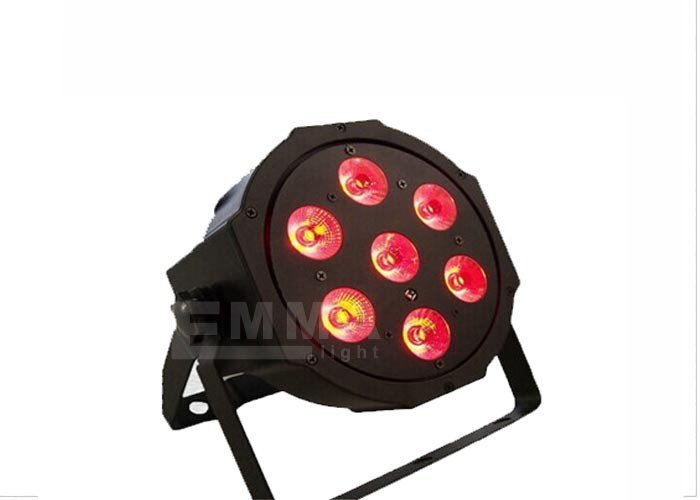 4Pc/Lot Slim Led Par Lights 7x12W RGBW 4IN1 , Led Par Cans Variable Speed