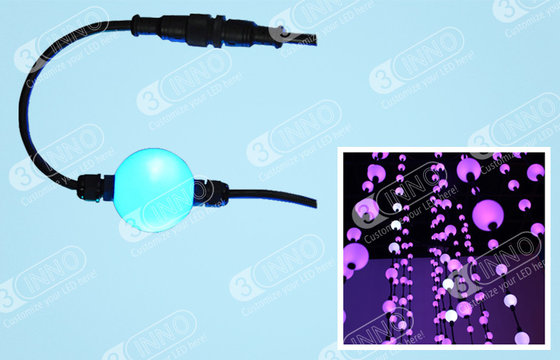 Milky / Transparent Full Color 50mm DMX LED Ball 3D Orb For Club / Stage