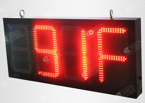 Time / Temperature LED Digital Signage Single / Dual Color Number LED Display