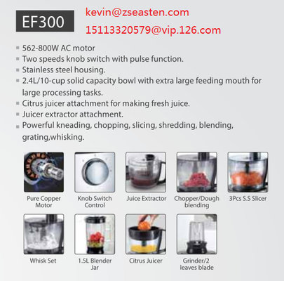Easten 800W Multifunctional Food Processor EF300 With Grinder/ Blender/ Citrus Juicer/ Chopper