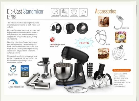 Noodle Stand Mixer Attachments/ Pure Copper Motor Stand Mixer Cheap/ Pizza Dough Stand Mixer