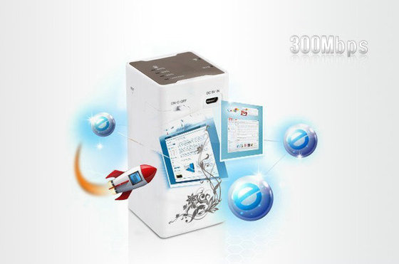 1개의 근거리 통신망 항구를 가진 선전용 휴대용 10400MAH 힘 은행 3G 무선 랜 대패
