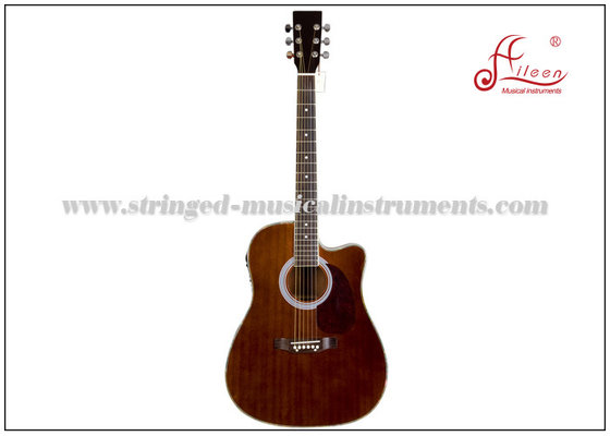 41 Inch Stringed Musical Instruments Sapeli plywood Cutaway 4 Band EQ Guitar