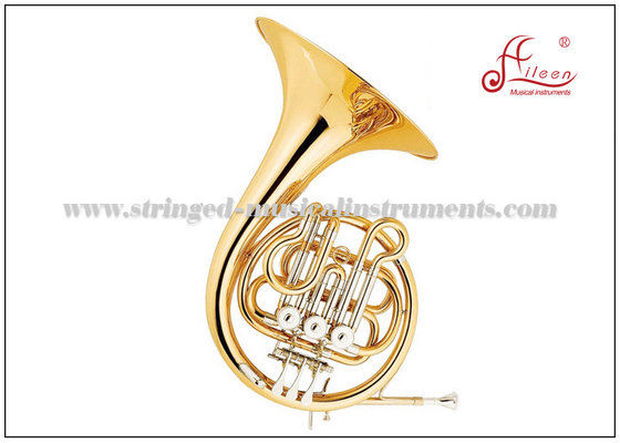 Student French Horn Brass Musical Instruments Bb 3 keys Gold Lacquered