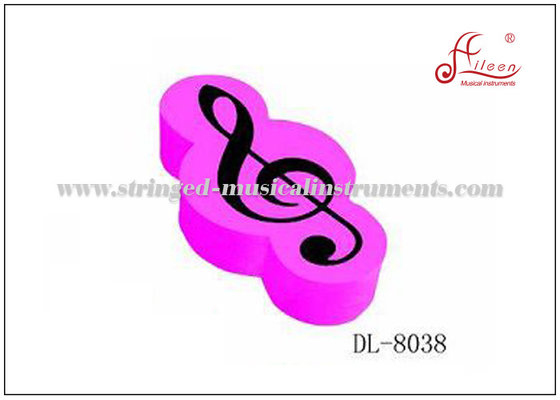 Rubber G Clef Music Erasers , Pink / White / Black Mechanical Pencil Erasers
