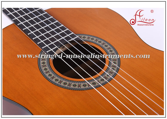 Black ABS Fine Fretted String Instruments hardwood Top Classical Guitar
