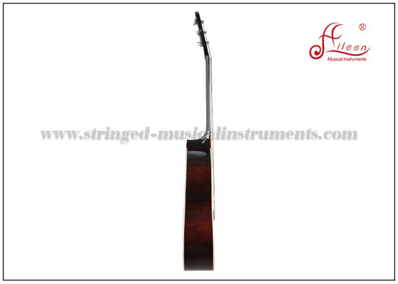 41'' Linden Plywood Spruce Cutaway Acoustic Guitar With White ABS Binding