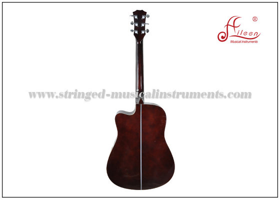 41'' Linden Plywood Spruce Cutaway Acoustic Guitar With White ABS Binding