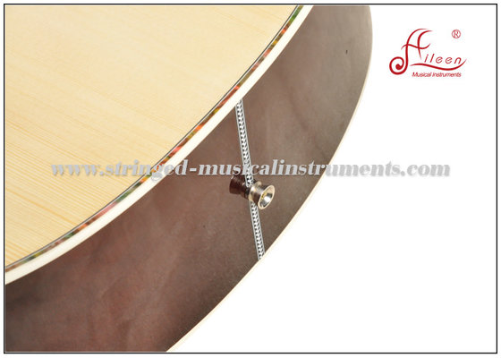 41'' Linden Plywood Spruce Cutaway Acoustic Guitar With White ABS Binding