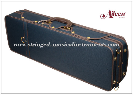 Contrasing Nice Velvet Musical Instrument Case / Professional Violin Case Oblong Shape
