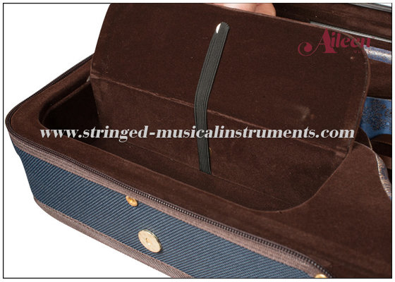 Contrasing Nice Velvet Musical Instrument Case / Professional Violin Case Oblong Shape