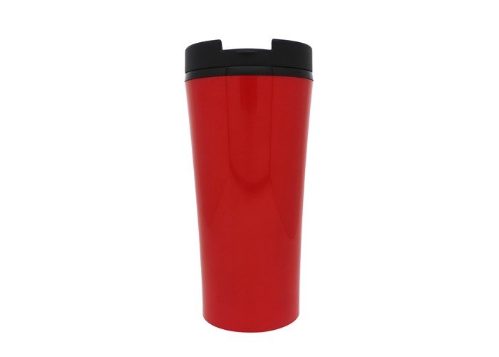 Classic Double Wall Plastic Travel Mug , Anti - Slip Plastic Sports Water Bottles 