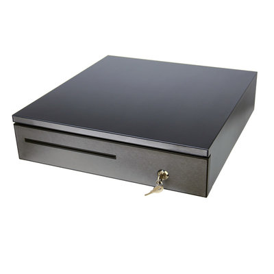 Electric Cash Drawer Box Commercial Heavy Duty Printer Bill Cashier Money Safe 405W*420L*100H(mm) with plastic rollers