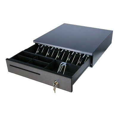 Black 405W*420L*100H(mm) automatic billing machine cash drawer heavy duty box for cash storage for safety POS system