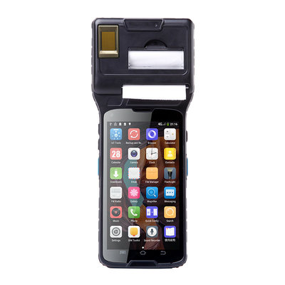 Touch screen handheld Android industrial mobile device with wireless built-in thermal printer 1D 2D barcode scanner NFC