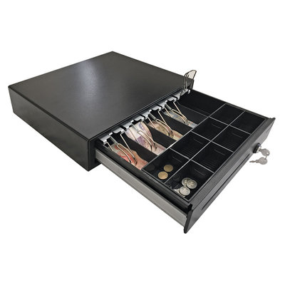 Heavy Duty Bearing Rollers with 5 Bill 8 Coins Tray Money Lock Storage 410x415x100 for Point of Sale System Cash Drawer
