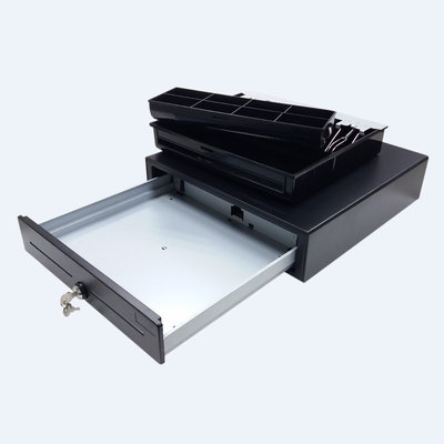 Heavy Duty Bearing Rollers with 5 Bill 8 Coins Tray Money Lock Storage 410x415x100 for Point of Sale System Cash Drawer