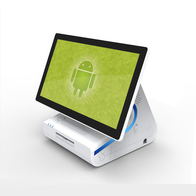 Dual screen billing system machine all in one POS with built-in 80mm Printer NFC 1D 2D barcode scanner wireless cashier