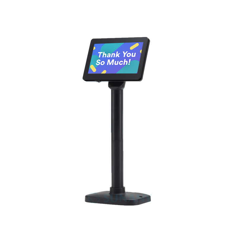 USB Port high quality supermarket restaurant store Hospital 7" LCD Pos system terminal Customer Pole Display Supplier