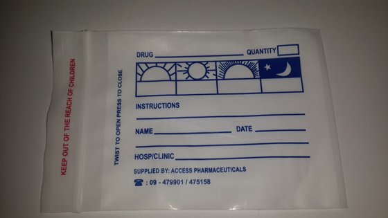 medicine ziplock bag