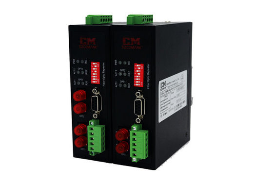 Black Industrial Fiber Converter Support DH485/CC- Link / BACnet / Interbus / CS31