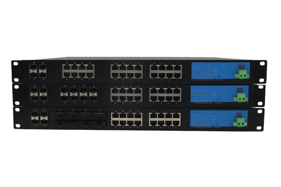 Full Gigabit Unmanaged Industrial Ethernet Switch 28 Port Full / Half Duplex Mode