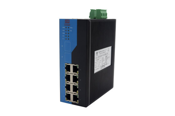 10 Port Industrial Managed Poe Switch , Light Ring Outdoor Poe Switch