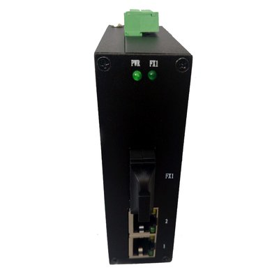 DIN Rail / Wall Mounted Ethernet Fiber Optic Transceiver Full Duplex & Half Duplex