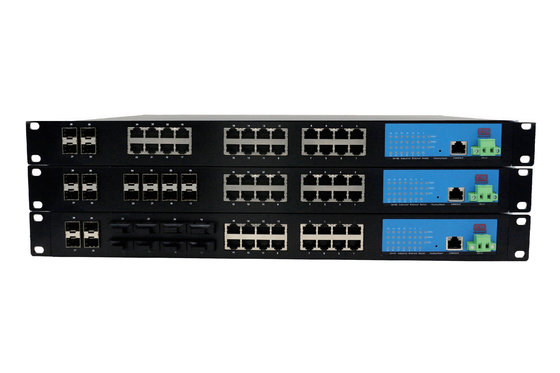 Fanless Industrial Managed Ethernet Switch With SFP Slot Low Power Consumption