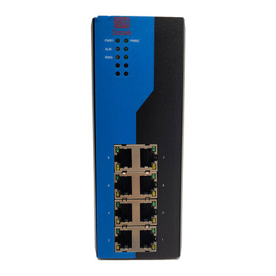 10 Port Industrial Managed Ethernet Switch Wall / DIN Rail Mounting Installation
