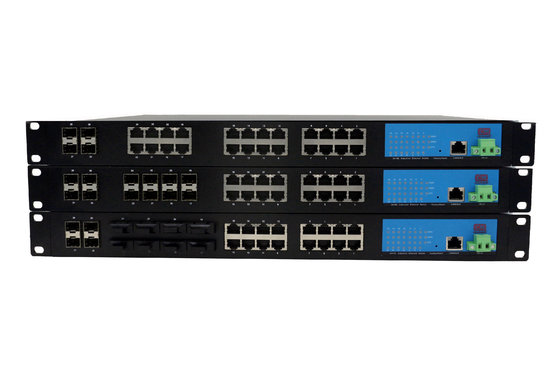 Full Gigabit Industrial Managed Ethernet Switch 28 Port Layer Two Fan - Free