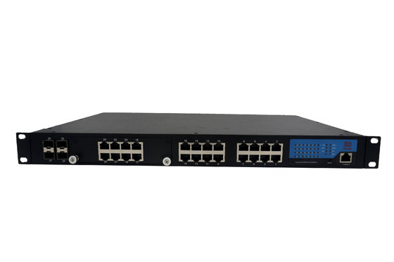 Fanless Industrial Managed Ethernet Switch With SFP Slot Low Power Consumption
