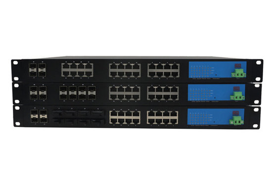 IP40 Industrial Unmanaged Ethernet Switch , Rack Mount Ethernet Switch 20/28 Port