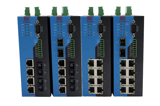 Wall Mounted Serial Port Modbus Managed Ethernet Switch Serial To Ethernet Device