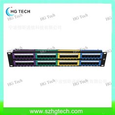 China Colourful UTP 48 Port Cat6 Patch Panel supplier