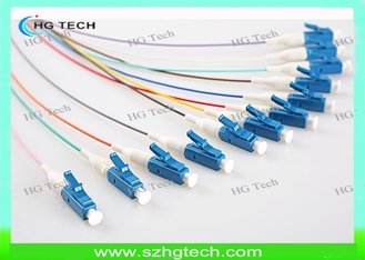 China 9/125um LC/upc Fiber Optic Pigtail 0.9mm with 12 different colors supplier
