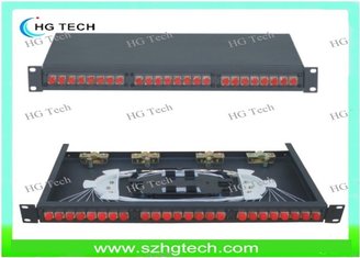 China Rack Mount 24Port ODF Fiber Optic Patch Panel,Square Type FC Fiber Adapter supplier