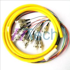 China Fanout FC Singlemode Fiber Optic Pigtail, Yellow Color,G652D Fiber Cable supplier