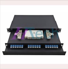 China 19inch 1u 16 Port Fiber Optic Patch Panel with Front Cable Manager ,LC Type, 36Core supplier