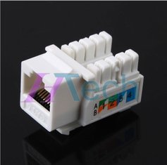 China Cat6 Network Ethernet Jack  Dual IDC Cat6 Female Jack supplier