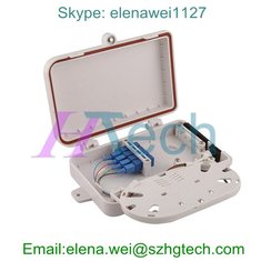 China SC Type 4 Port  Fiber Optic Splitter Box Mini FTTH Box supplier