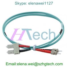 China SC-ST Duplex 50/125 OM3 Patchcord 2m Red&amp;Black Color supplier