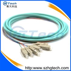 China SC Pigtail 6 Fiber MM 50/125 10Gb OM3 Multi Color 3 Meters supplier