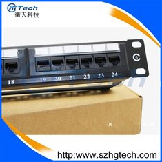 China 24 Port  UTP Cat6 Patch Panel Black Color supplier