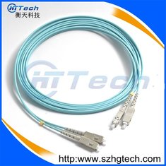 China SC Fiber Optic Patch Cord OM3 10G Duplex Fiber Optic Cable supplier