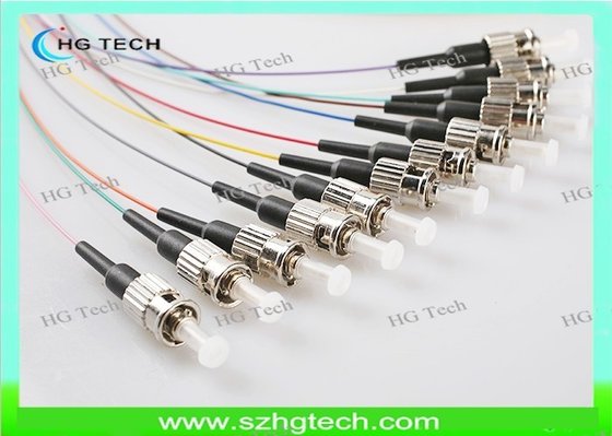 OM2 50um ST Fiber Optical Pigtail ,  12 cores Fiber Pigtail ST supplier