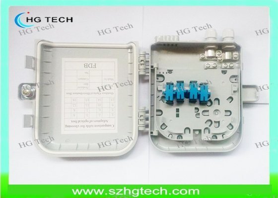 Wall and pole mountable FTTH Solution , High impact plastic 8 Port FTTH Fiber Optic Distribution Box supplier
